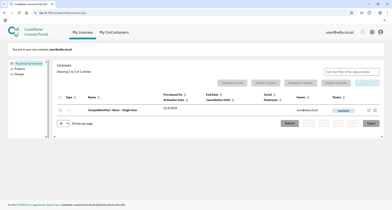 CodeMeter License Portal - Wibu-Systems