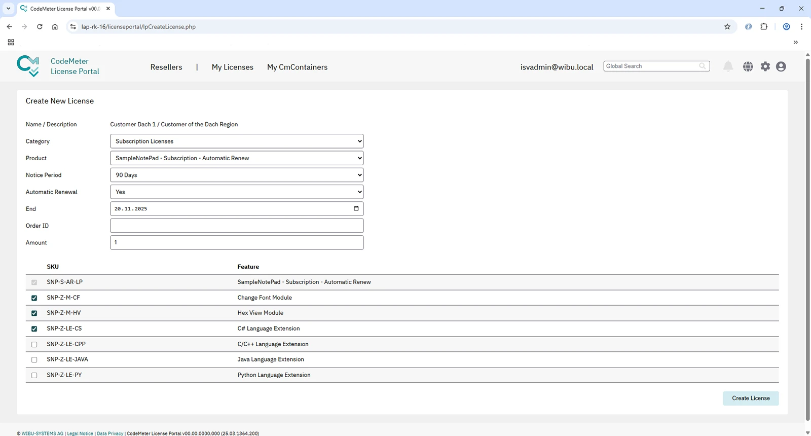 CodeMeter License Portal - Wibu-Systems