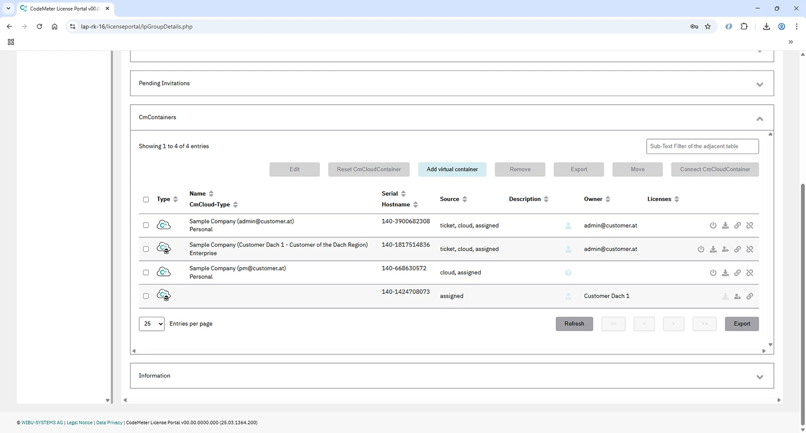 CodeMeter License Portal - Wibu-Systems